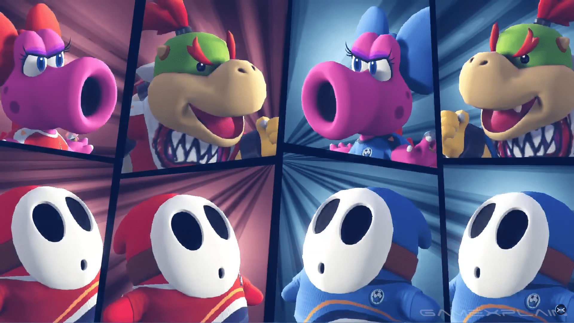 Video Alle Animaties Van Birdo Bowser Jr In Mario Strikers N1 Up